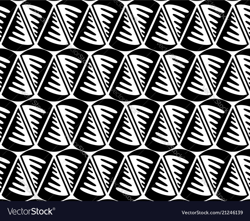 Seamless pattern black and white repeating Vector Image