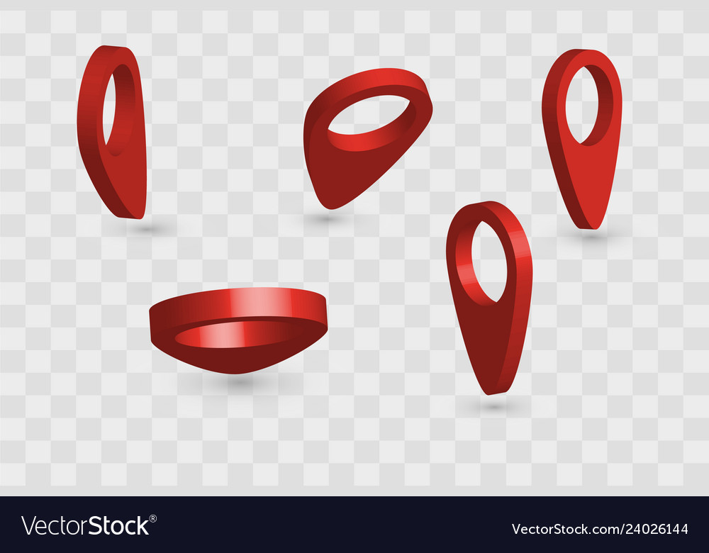 3d pointer red Royalty Free Vector Image - VectorStock