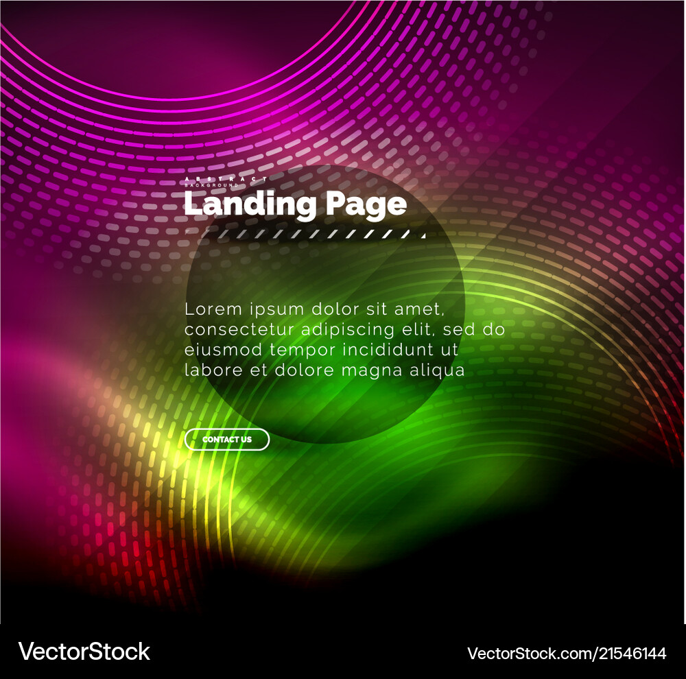 Neon glowing techno lines hi-tech futuristic Vector Image