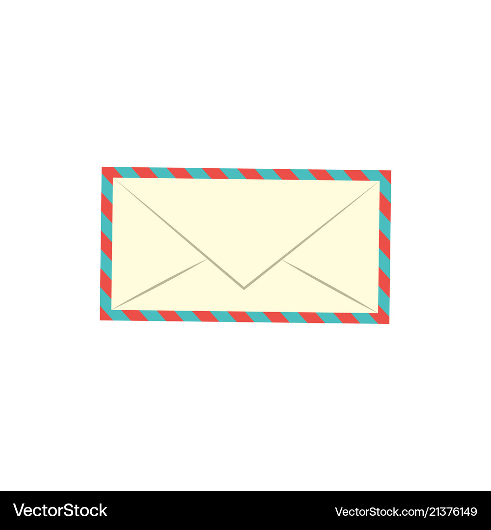 Flat postal mail envelope icon Royalty Free Vector Image