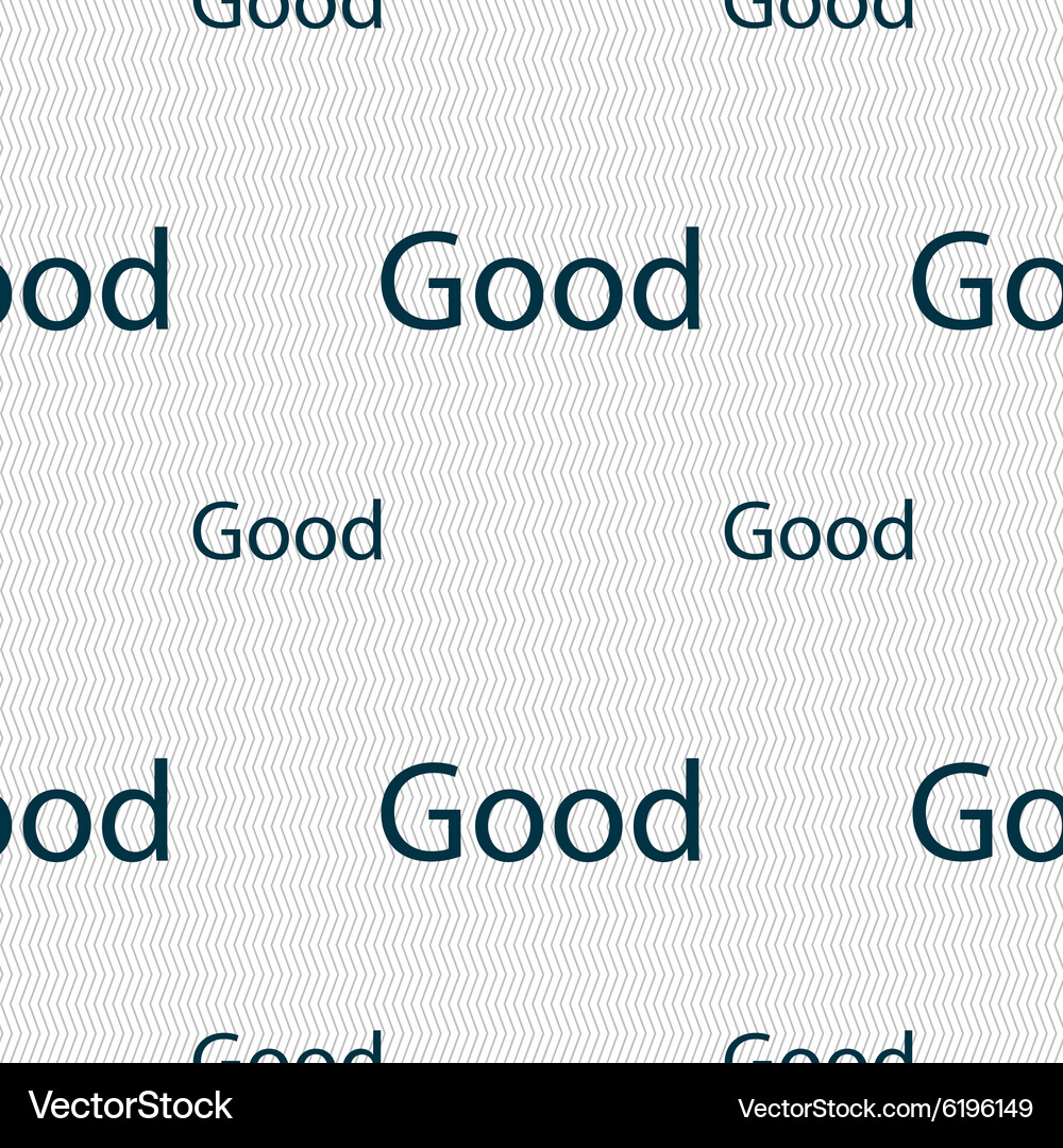 Good sign icon seamless pattern with geometric Vector Image
