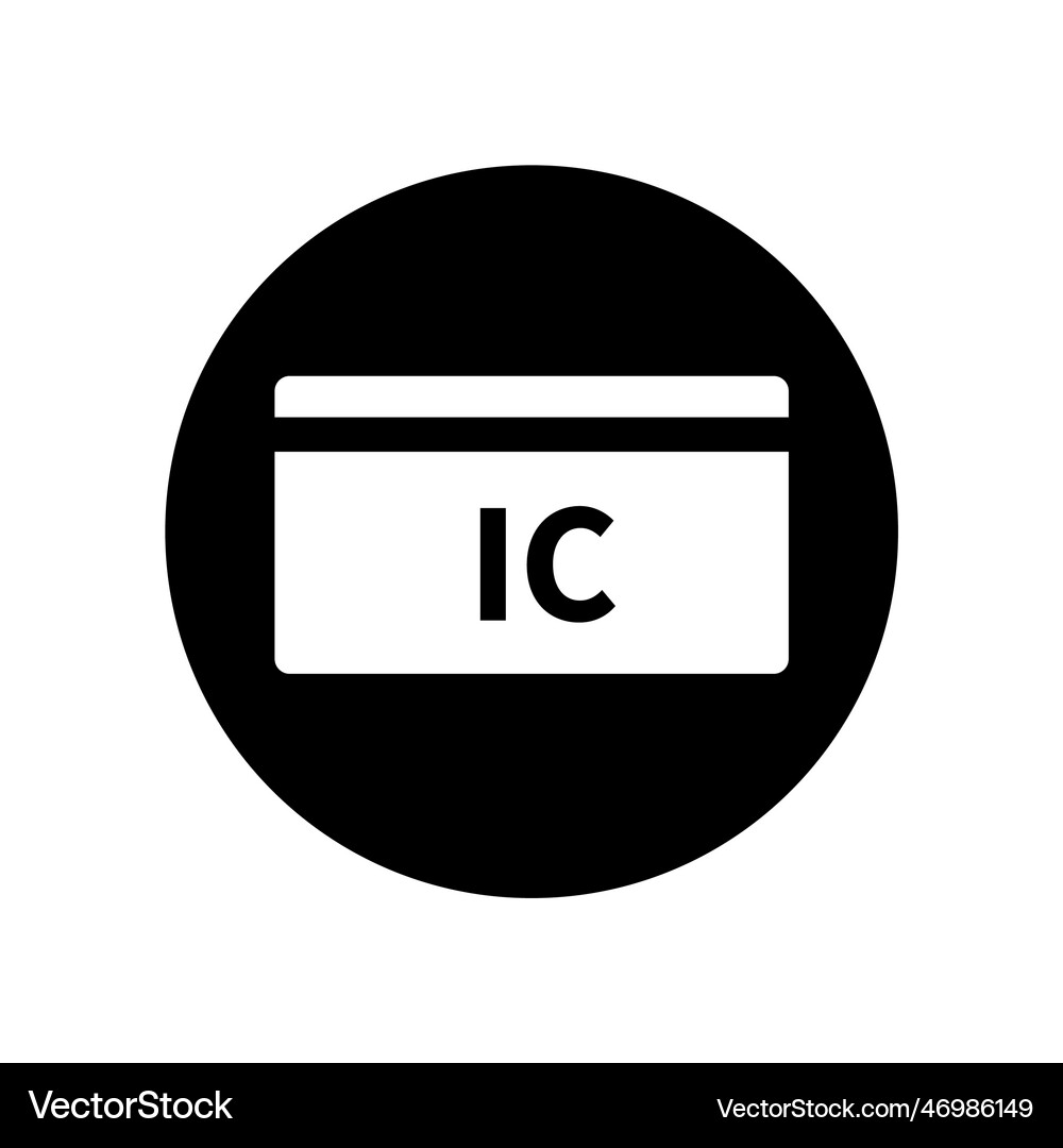 Round ic card icon or payment Royalty Free Vector Image
