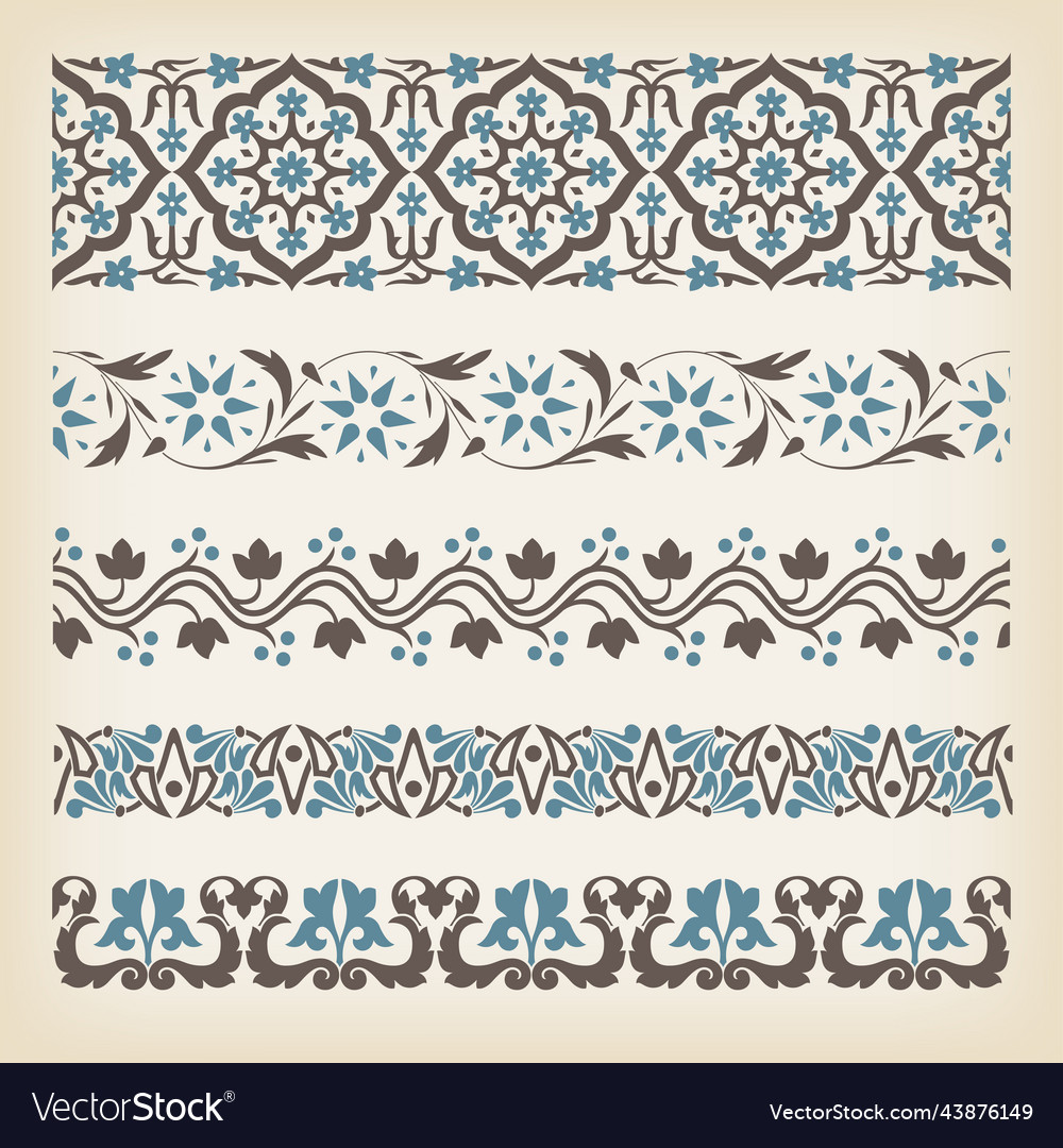 Seamless borders Royalty Free Vector Image - VectorStock