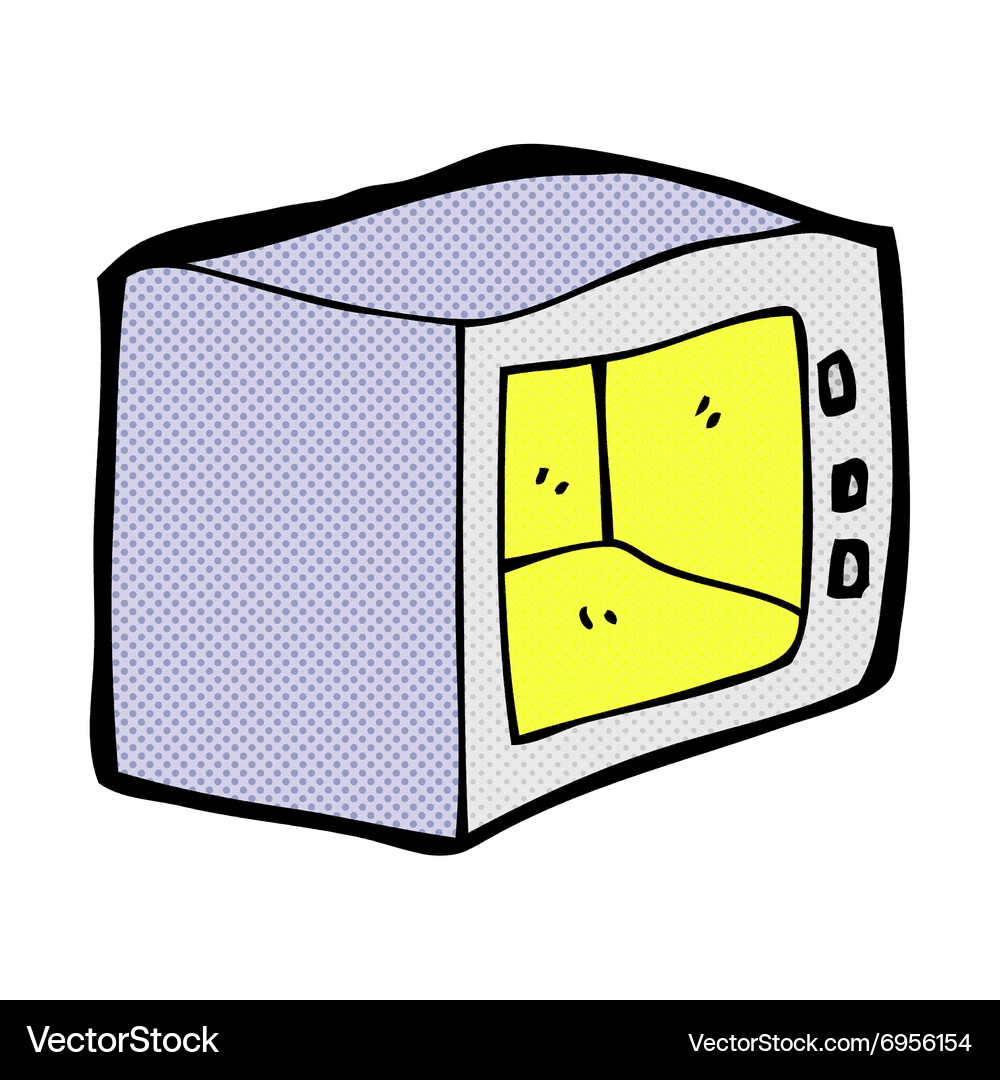 Comic cartoon microwave Royalty Free Vector Image