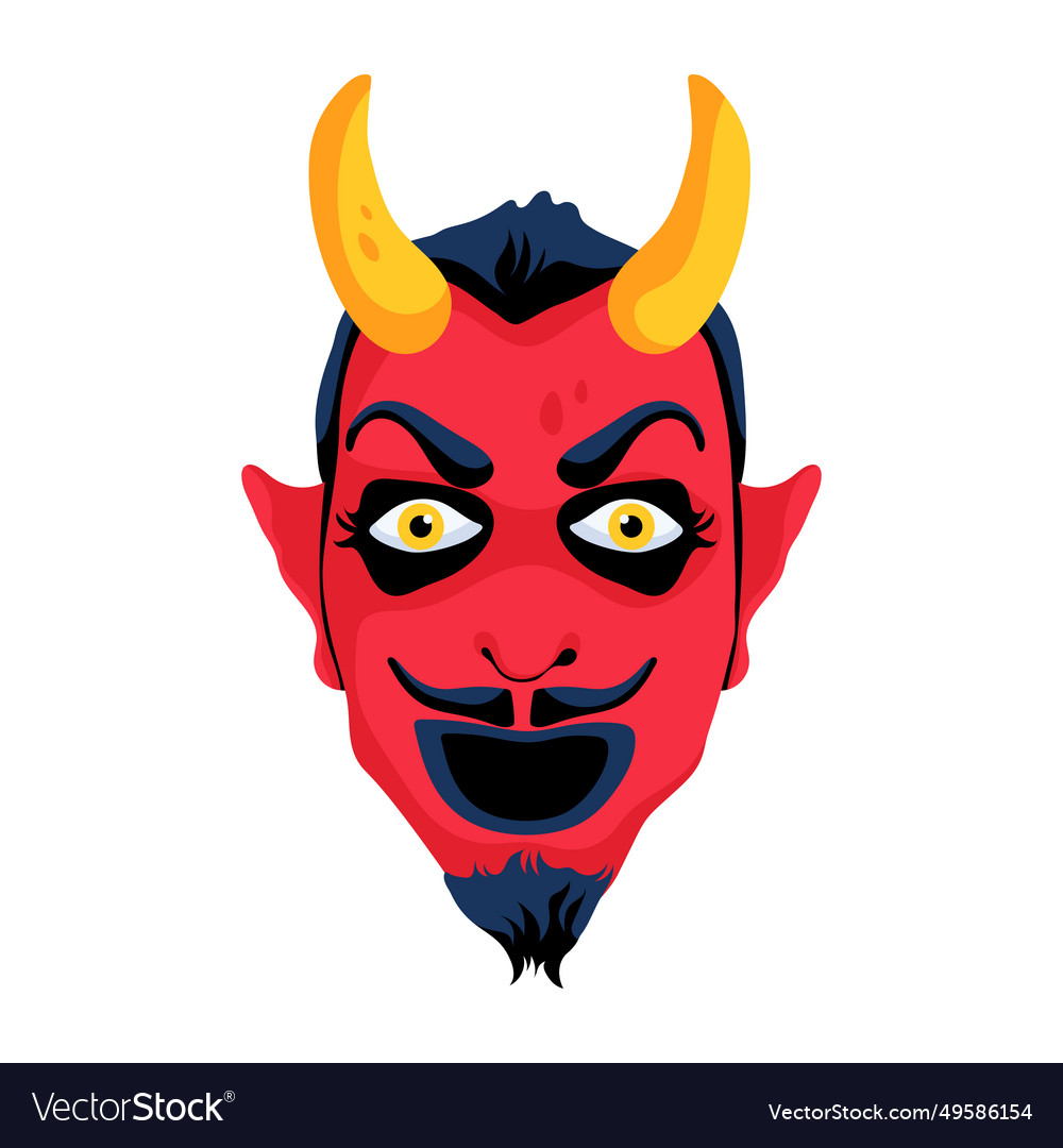 Devil head Royalty Free Vector Image - VectorStock