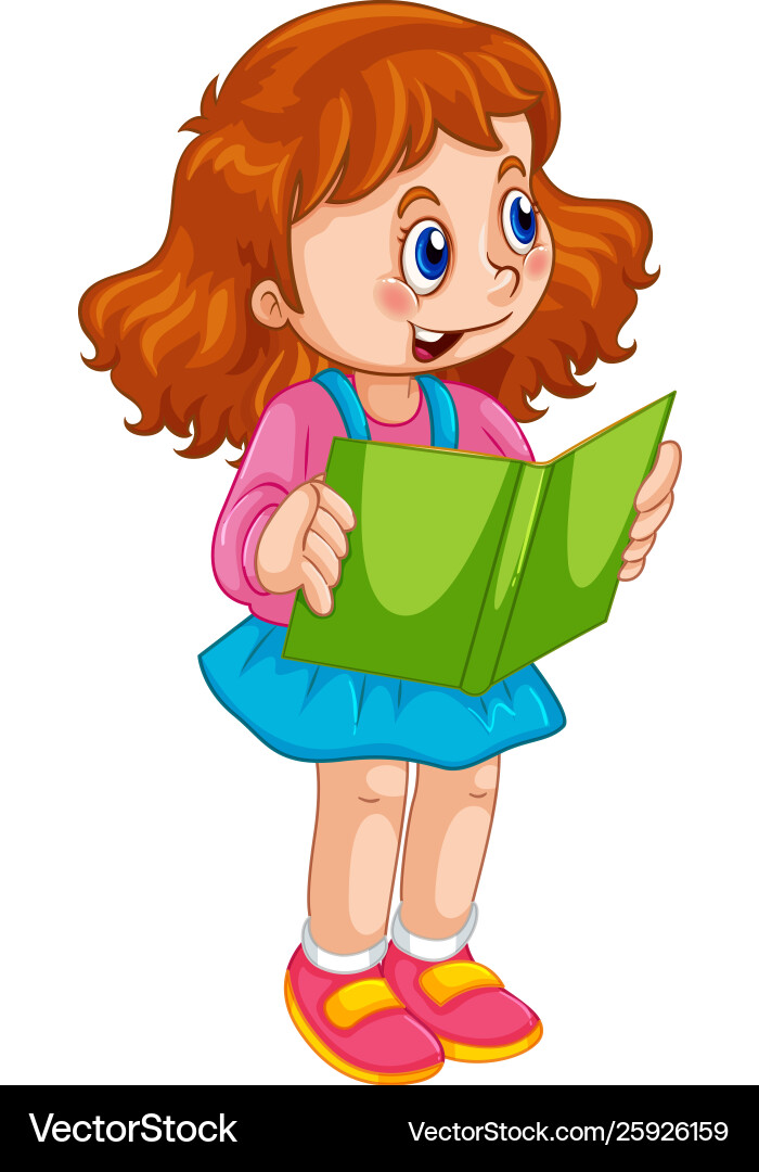 A cute girl character Royalty Free Vector Image