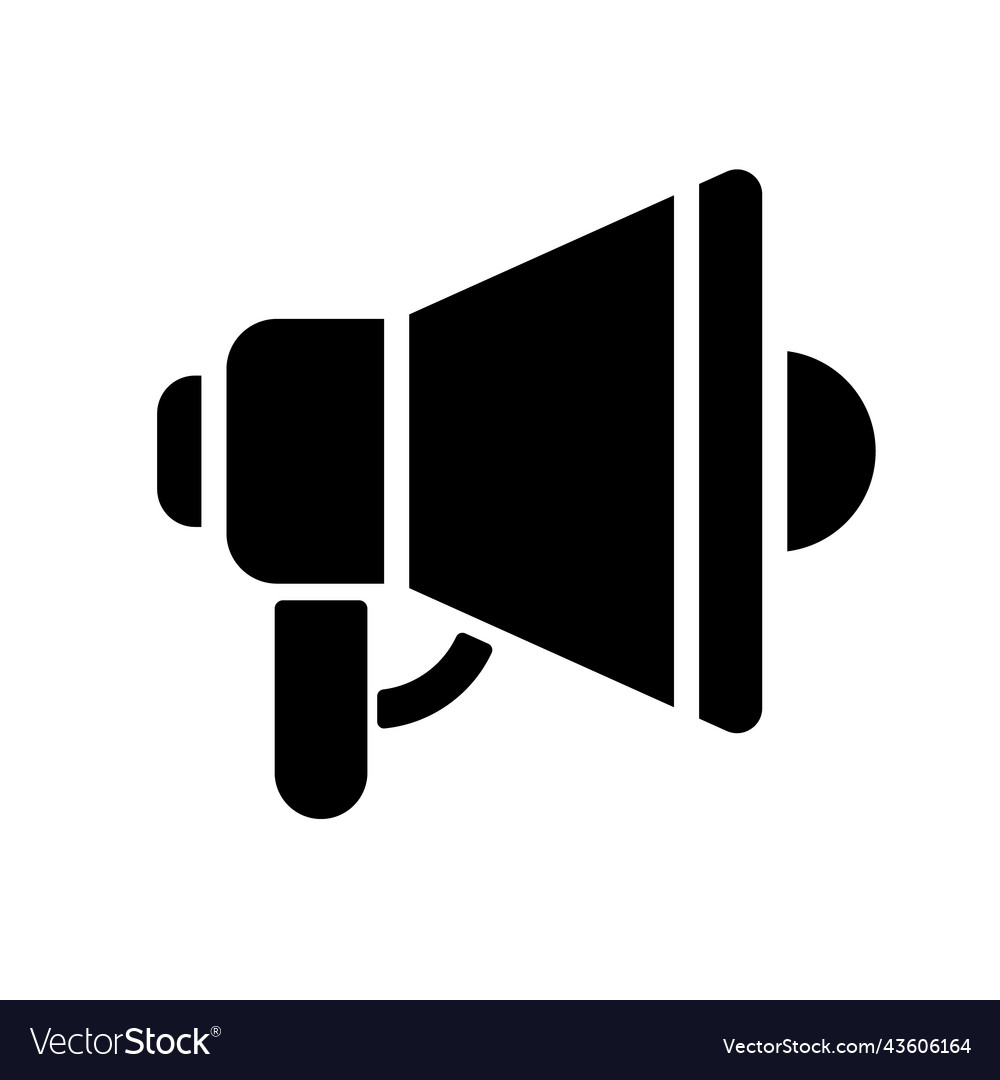 Bullhorn black glyph icon Royalty Free Vector Image Bullhorn black glyph icon Royalty Free Vector Image