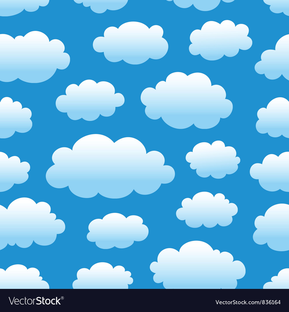 Cloudy sky pattern Royalty Free Vector Image - VectorStock