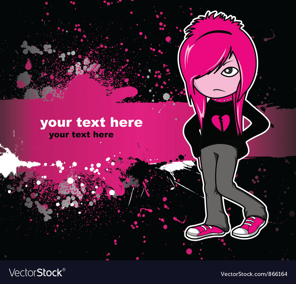 Emo kid Royalty Free Vector Image - VectorStock