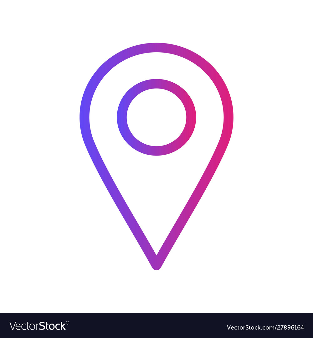 Gradient location icon with white background Vector Image