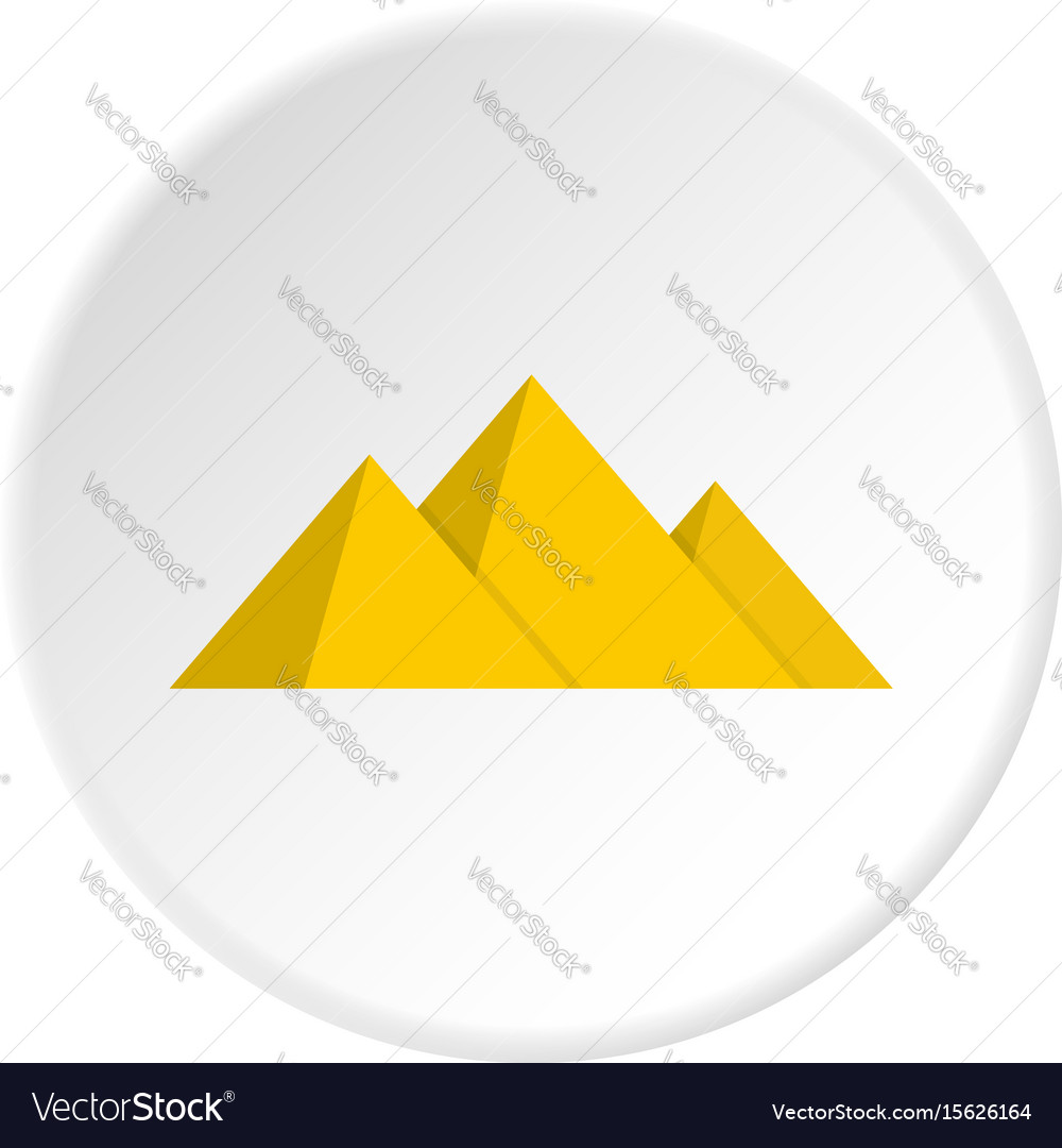 Pyramide icon circle Royalty Free Vector Image