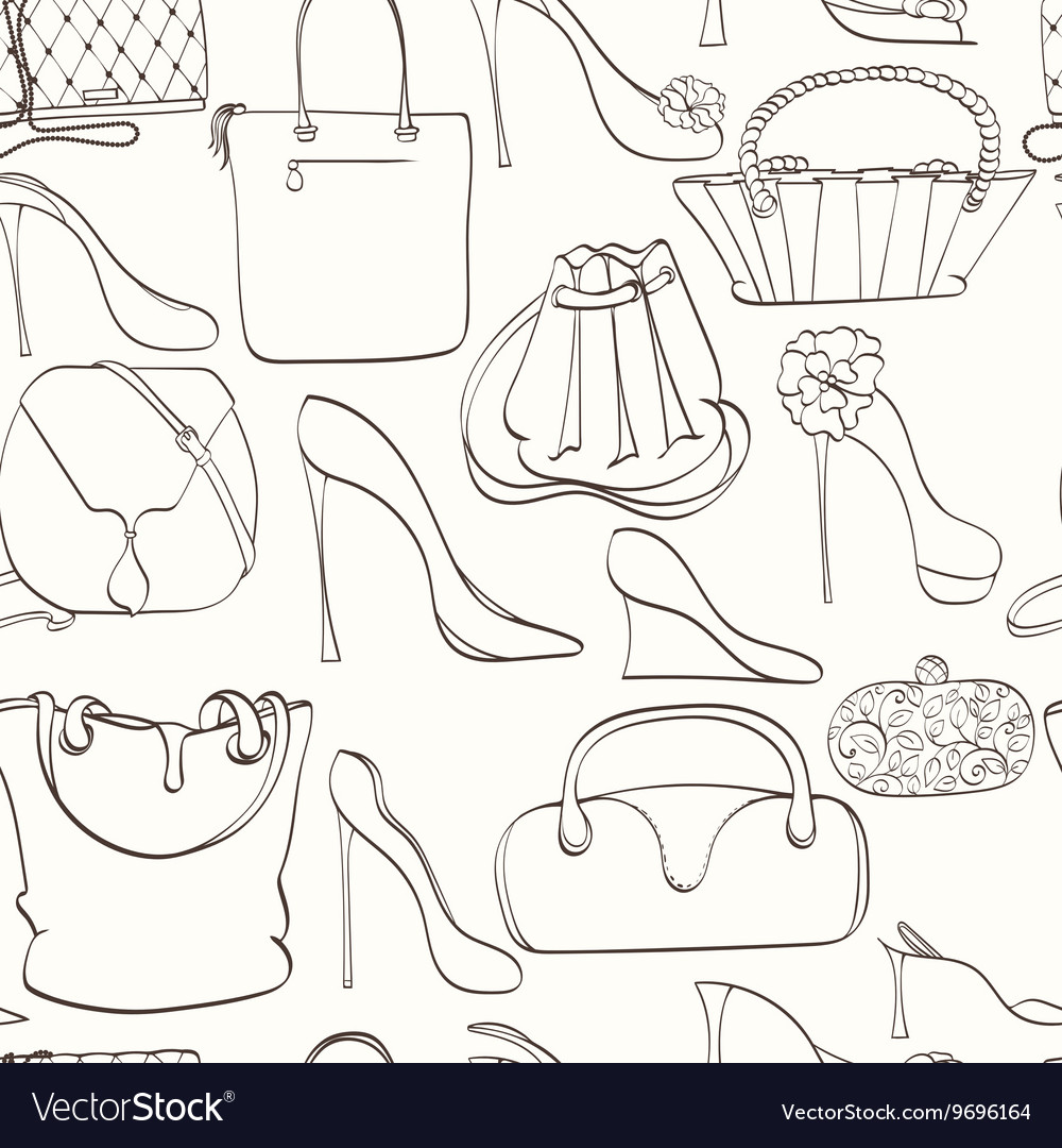 Seamless bag pattern Royalty Free Vector Image