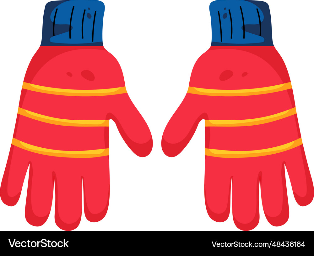 Winter gloves Royalty Free Vector Image - VectorStock
