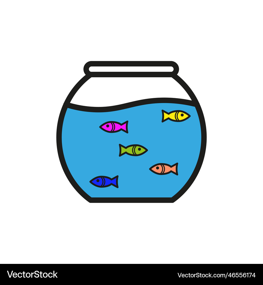 Aquarium icon blue concept graphic design element Vector Image