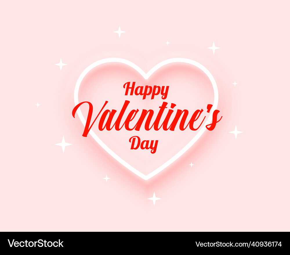 Cute valentines day background with soft heart Vector Image