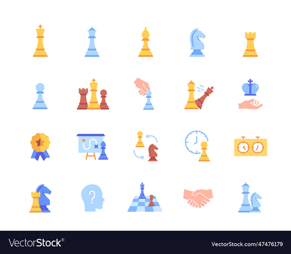 Chess icons set Royalty Free Vector Image - VectorStock
