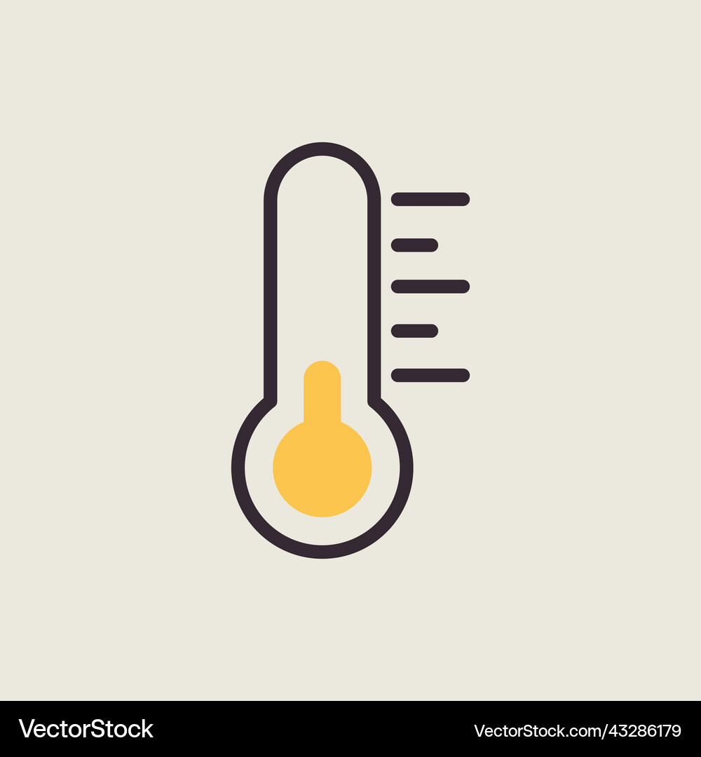 Thermometer icon meteorology sign graph symbol Vector Image