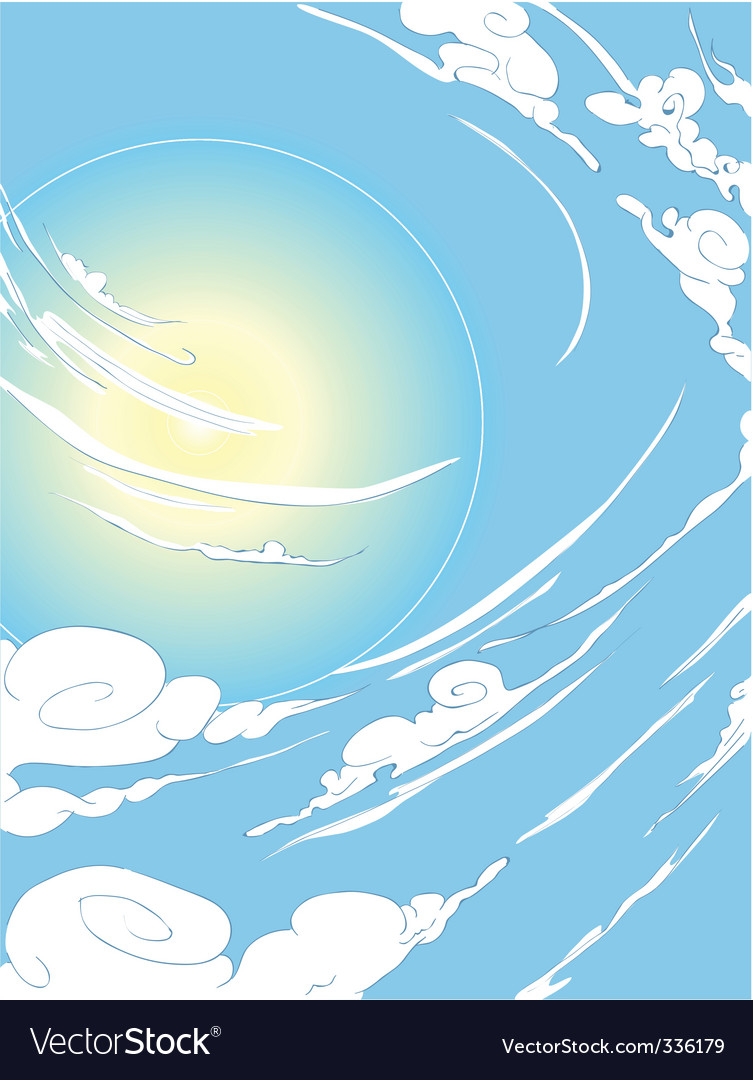 Windy sky Royalty Free Vector Image - VectorStock