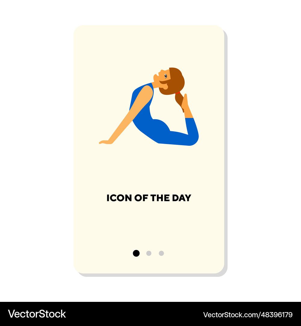 Woman doing yoga pose flat icon Royalty Free Vector Image