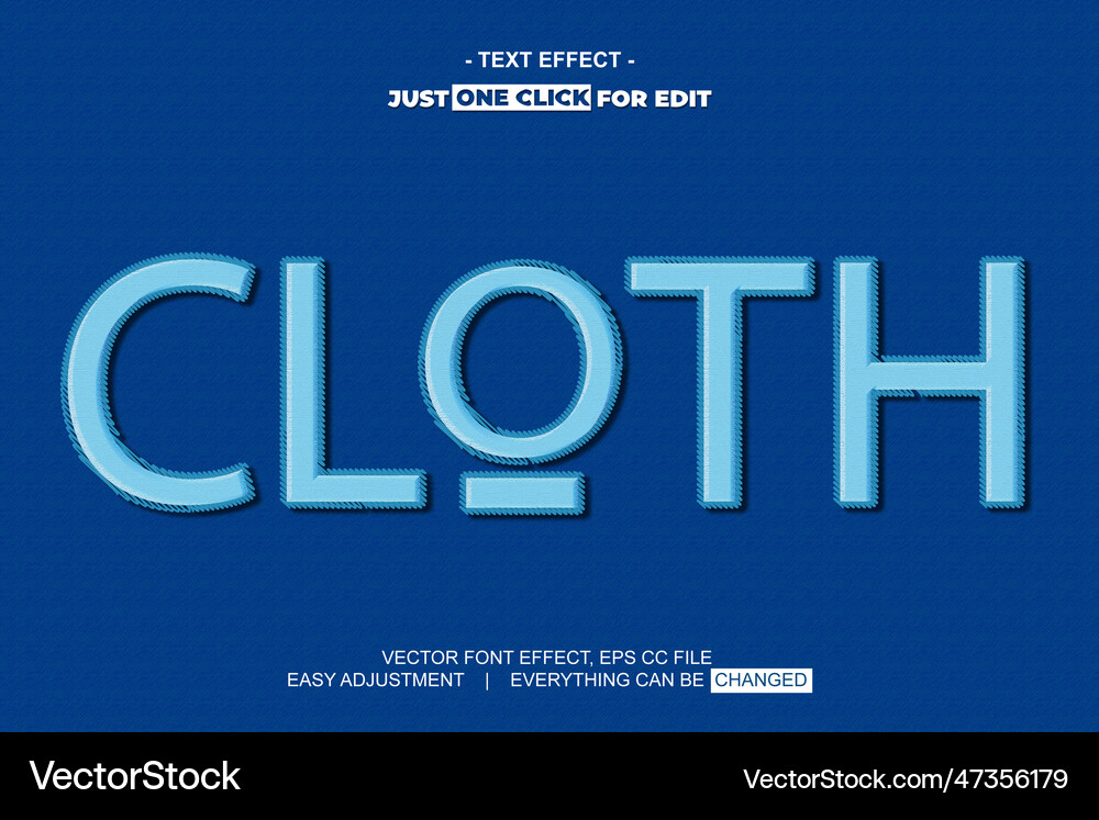 Yarn style text effect editable Royalty Free Vector Image