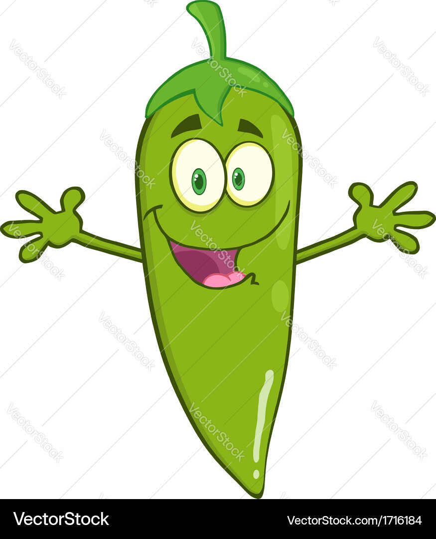 Cartoon Chilli Peppers Royalty Free Vector Image