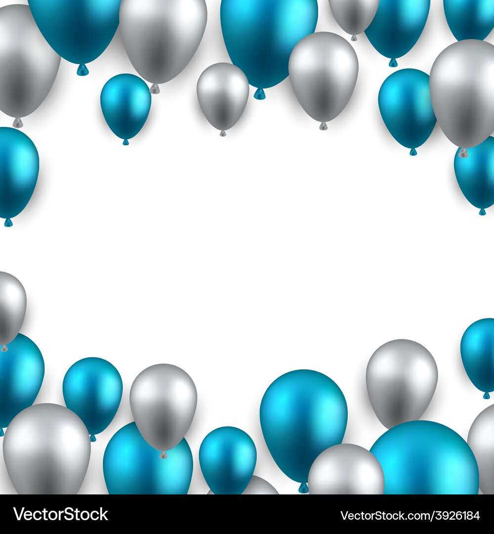 Celebrate frame background with balloons Vector Image
