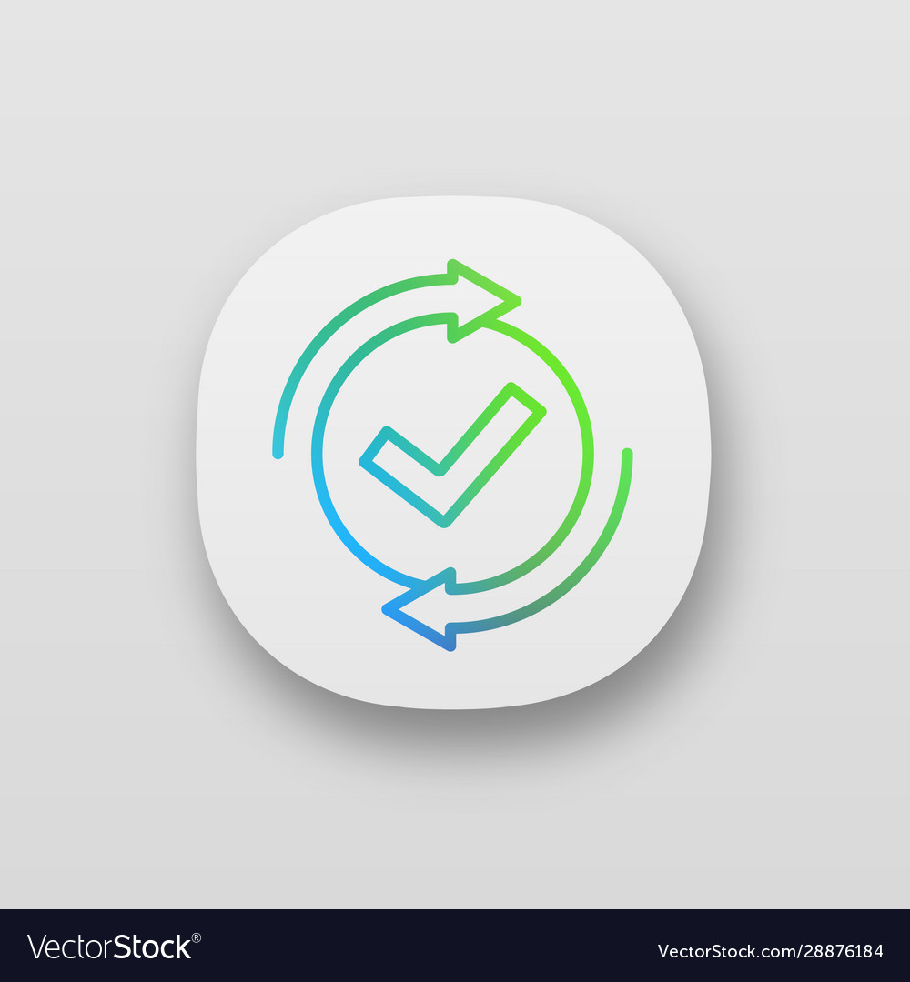 Checking process app icon Royalty Free Vector Image