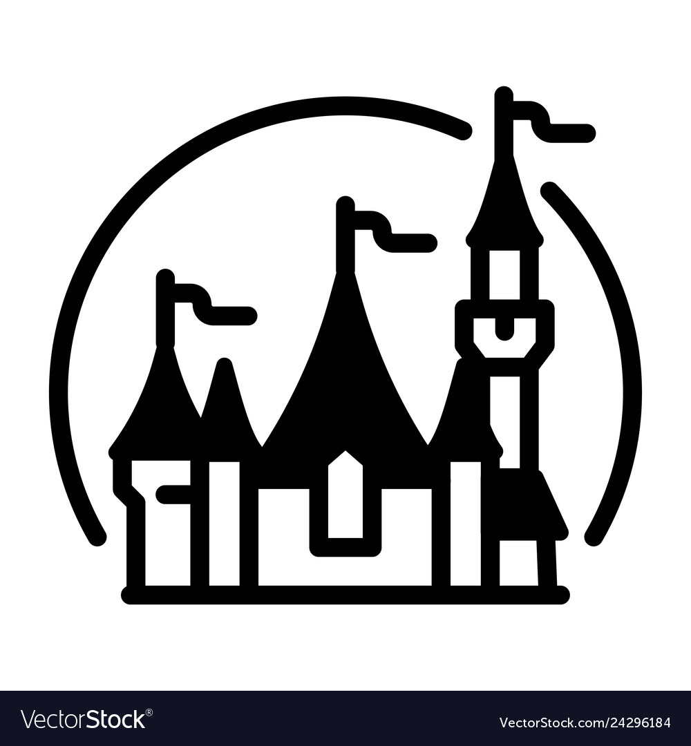 Disneyland solid Royalty Free Vector Image - VectorStock