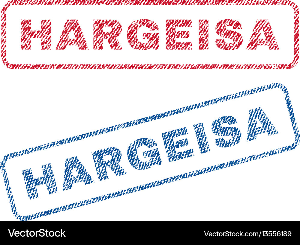 Hargeisa textile stamps Royalty Free Vector Image