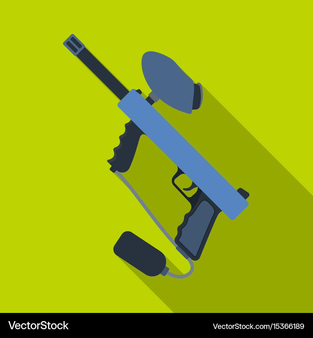 Marker for paintballpaintball single icon in flat Vector Image