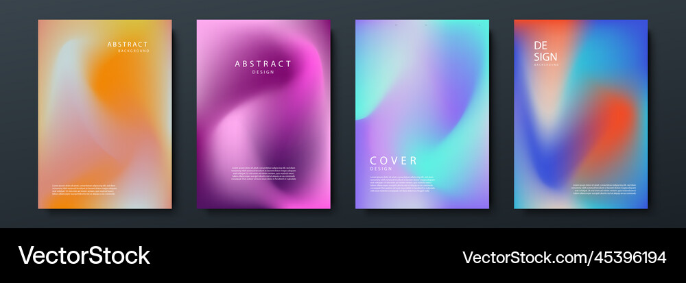 Blurred backgrounds set with modern abstract Vector Image