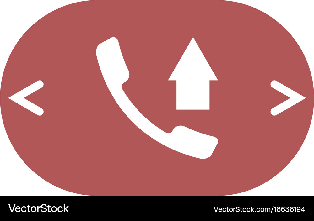 Flat paper cut style icon out-coming call Vector Image