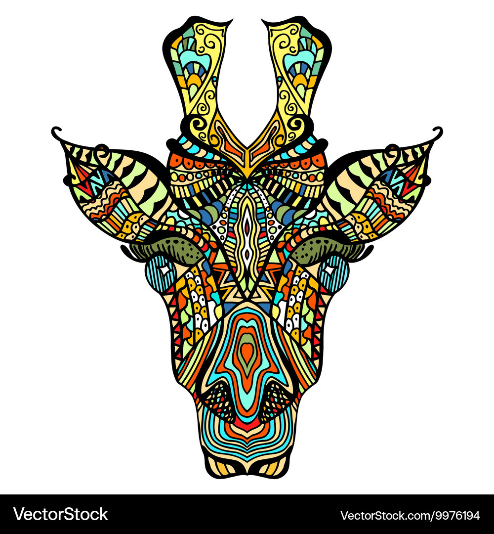 Giraffe hand drawn Royalty Free Vector Image - VectorStock