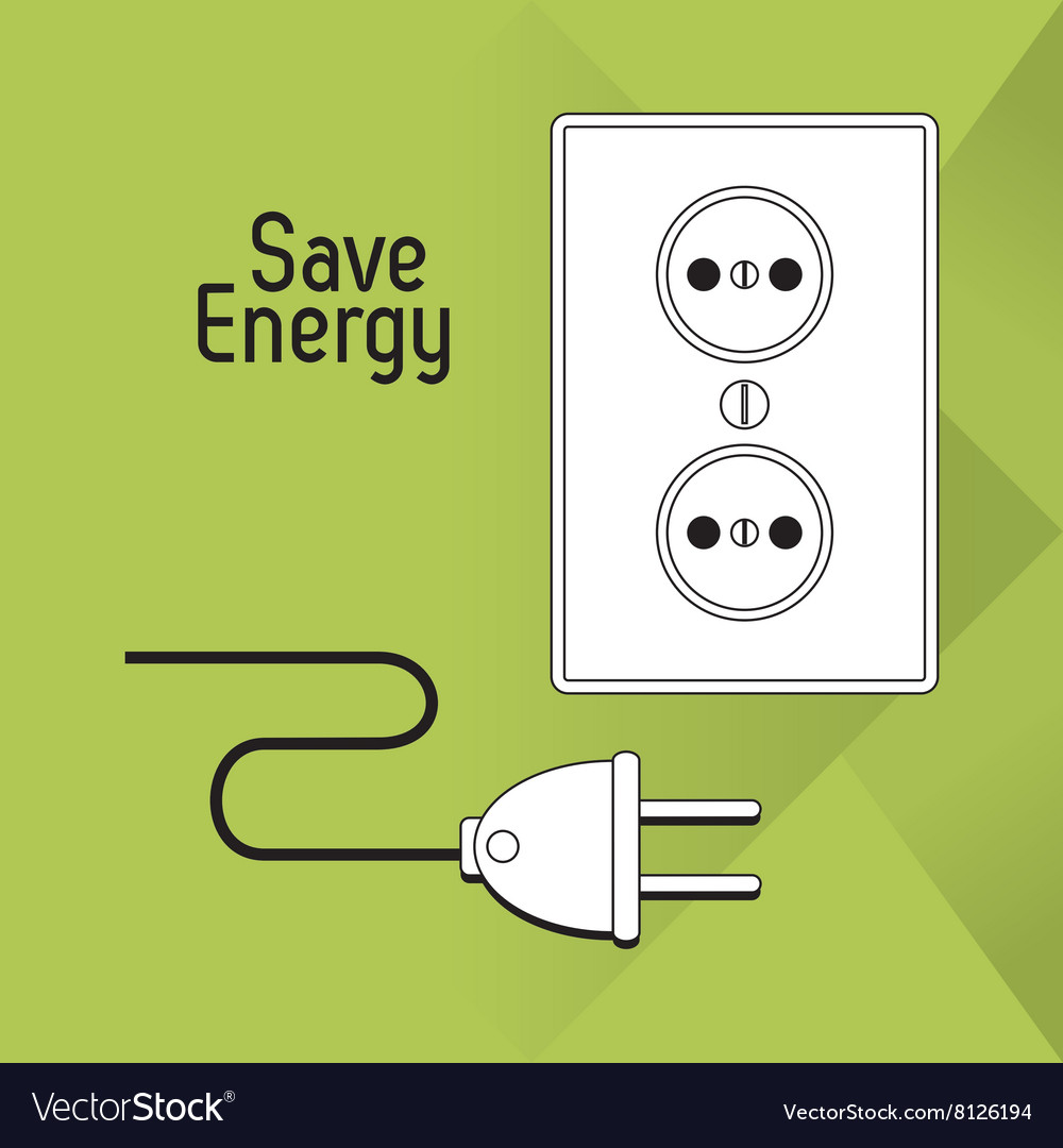 Save energy icon design Royalty Free Vector Image Save energy icon design Royalty Free Vector Image