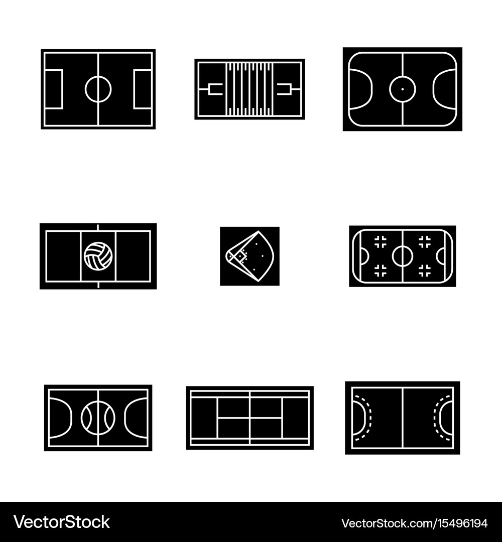 Set of icons playgrounds Royalty Free Vector Image