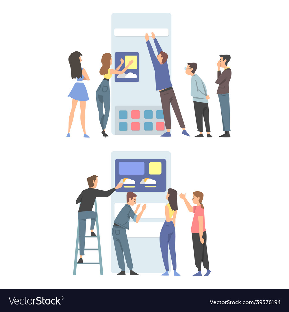 Ux Or User Experience Designer Creating Product Vector Image