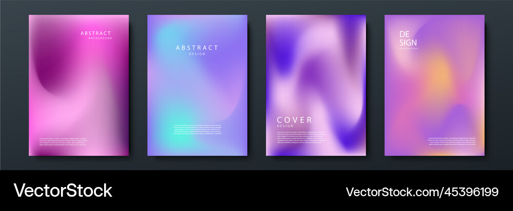 Blurred backgrounds set with modern abstract Vector Image