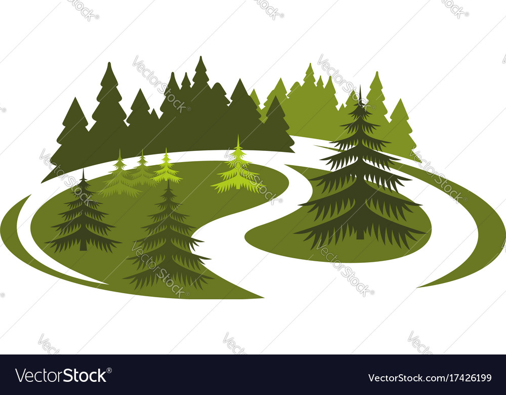 Park green nature icon forest tree landscape Vector Image Park green nature icon forest tree landscape Vector Image