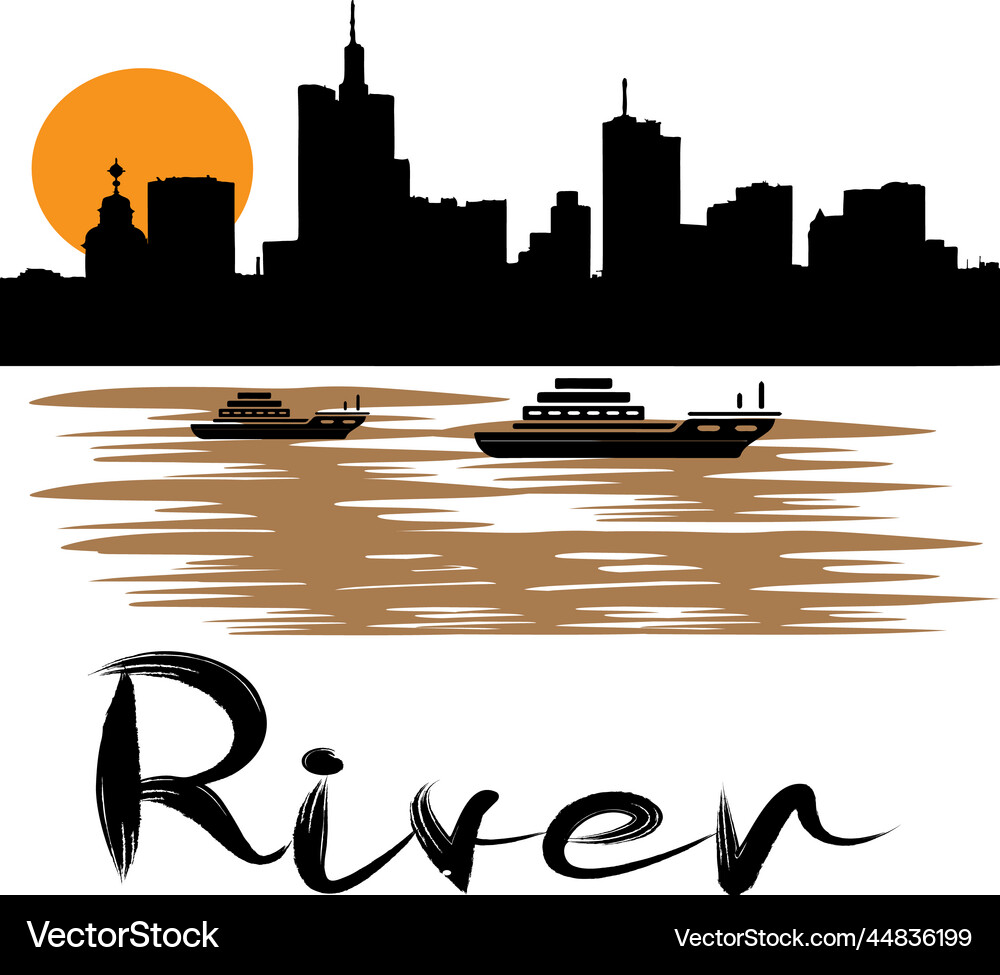 River beautiful design Royalty Free Vector Image