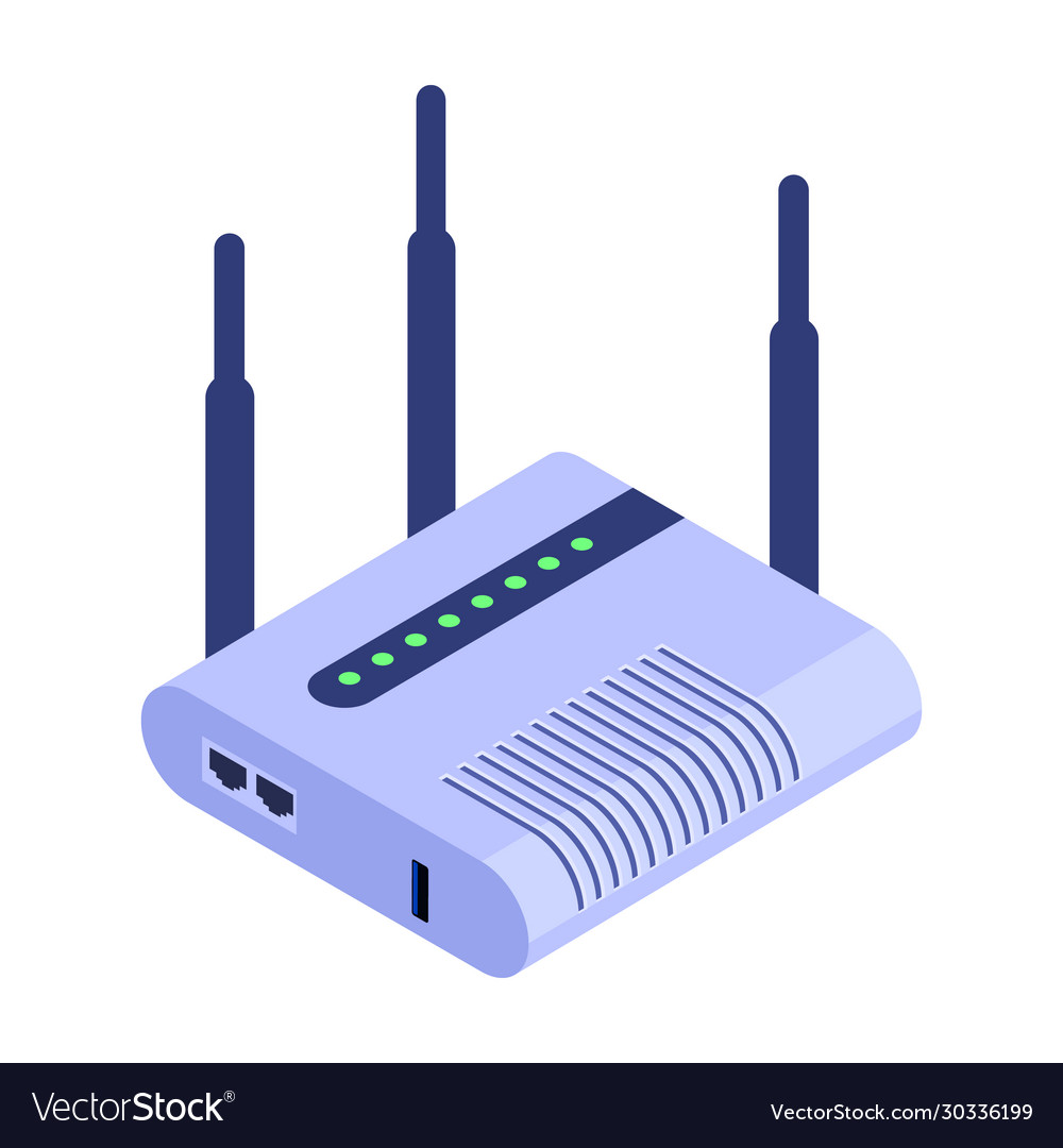 Router icon isometric icon isolated Royalty Free Vector Router icon isometric icon isolated Royalty Free Vector