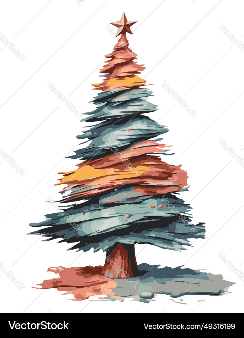 Year tree is the main attribute Royalty Free Vector Image