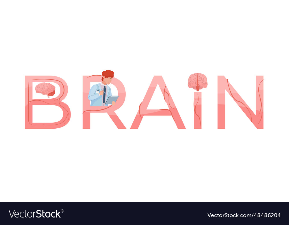 Brain function concept Royalty Free Vector Image