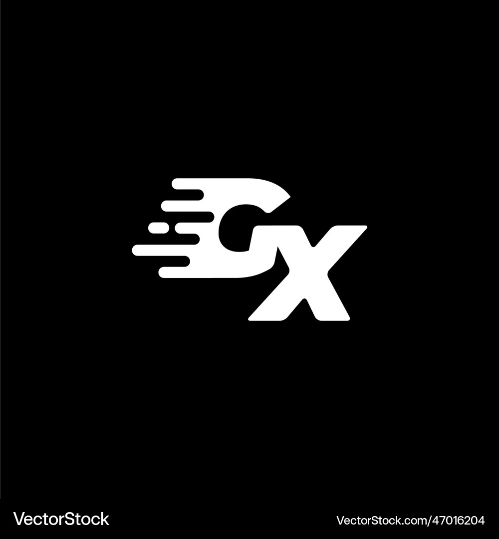 Letter gx fast speed technology modern logo design