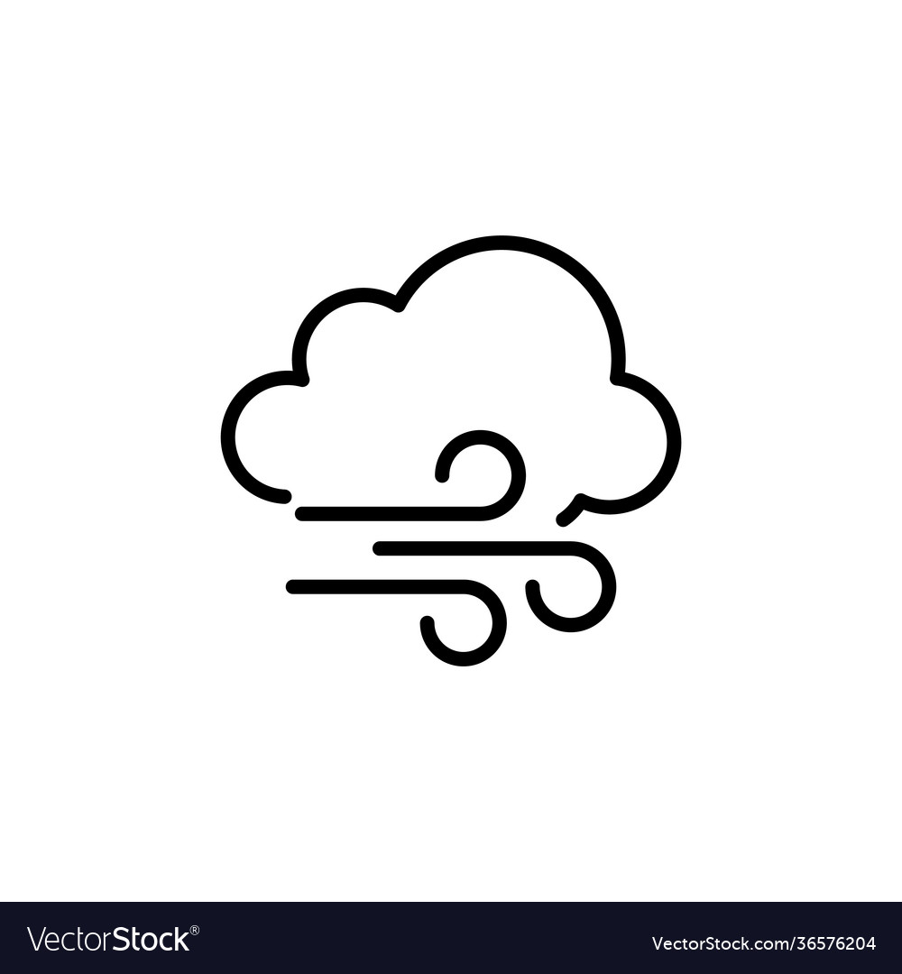Wind cloud icon in logotype Royalty Free Vector Image Wind cloud icon in logotype Royalty Free Vector Image