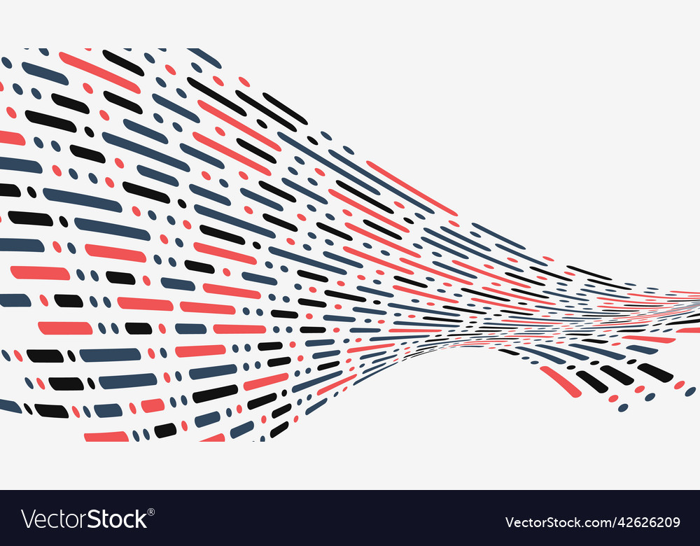 Abstract rounded dots lines elements pattern Vector Image