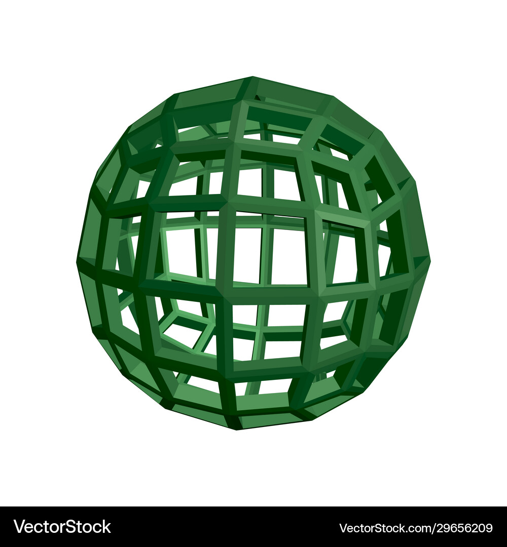 Abstract sphere wireframe 3d Royalty Free Vector Image