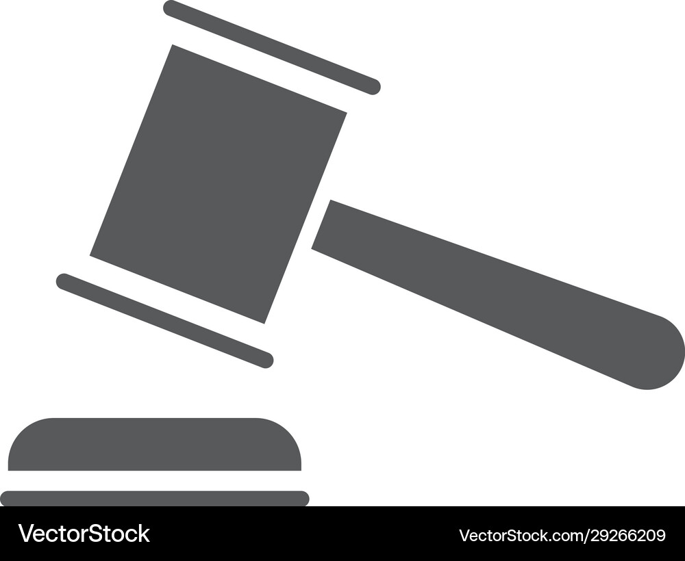 Auction mallet icon isolated on white background Vector Image