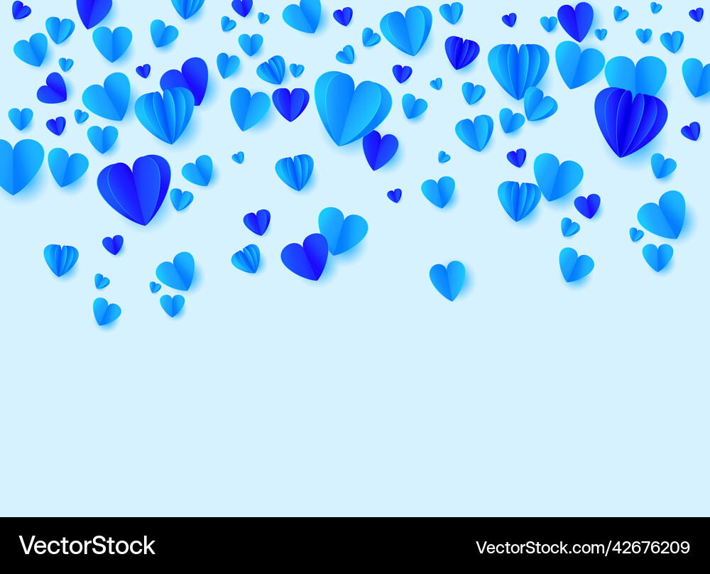 Blue hearts background Royalty Free Vector Image