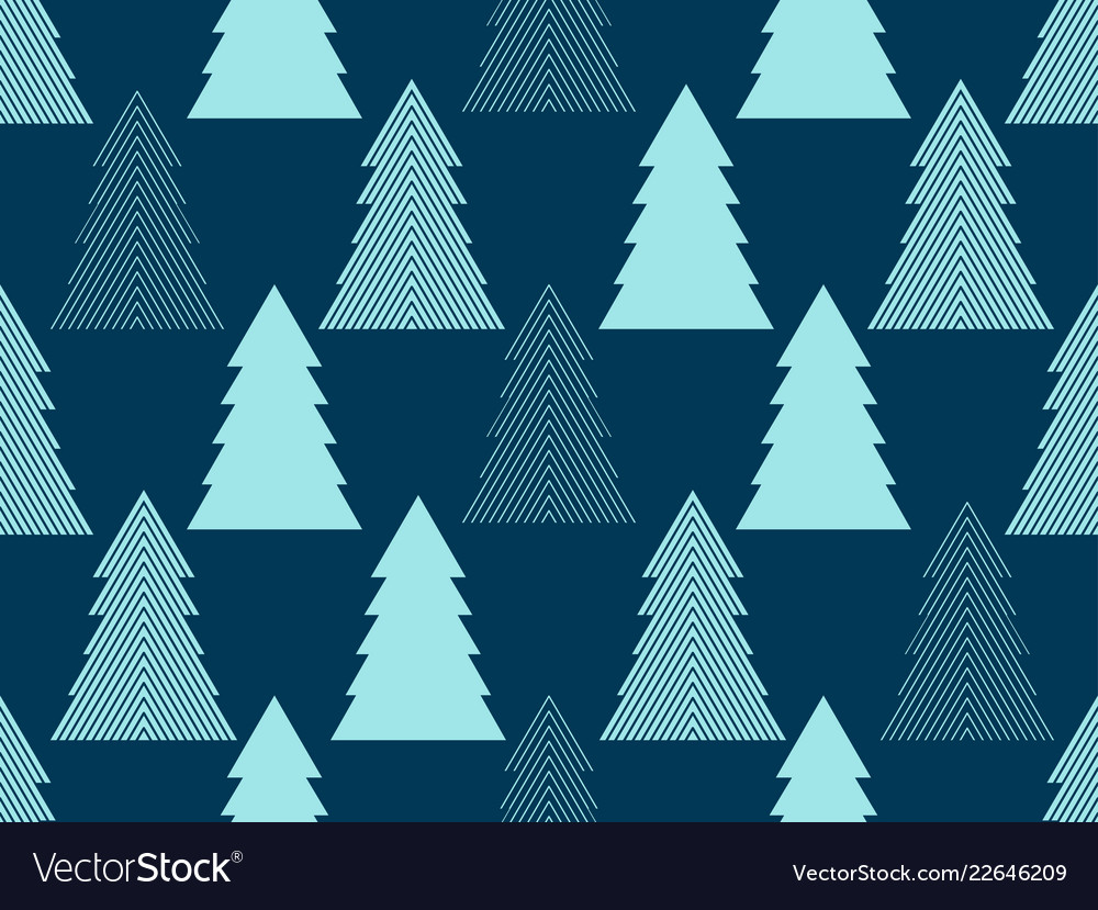 Seamless pattern with christmas trees Royalty Free Vector
