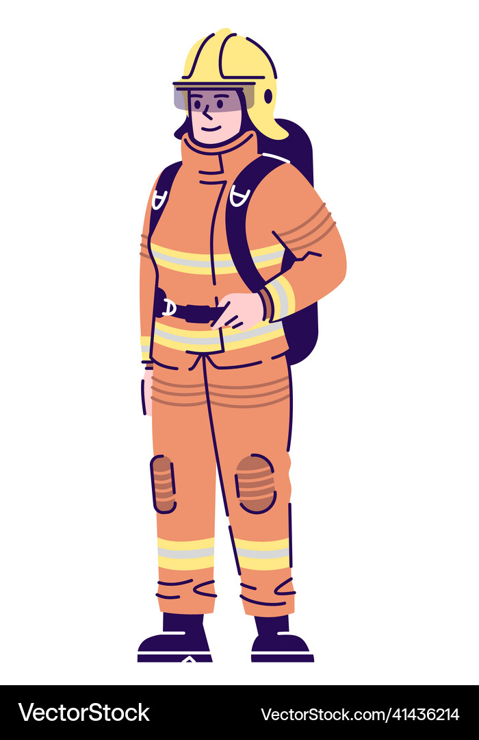 Emergency service semi flat rgb color Royalty Free Vector